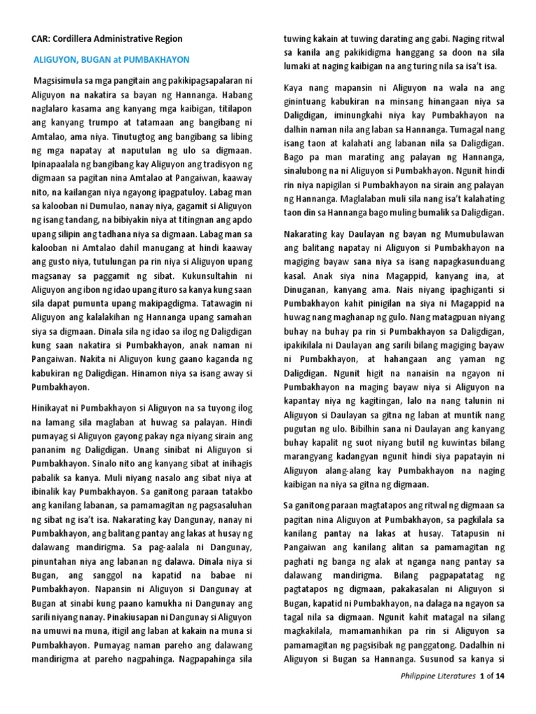 Literatures of Luzon | PDF