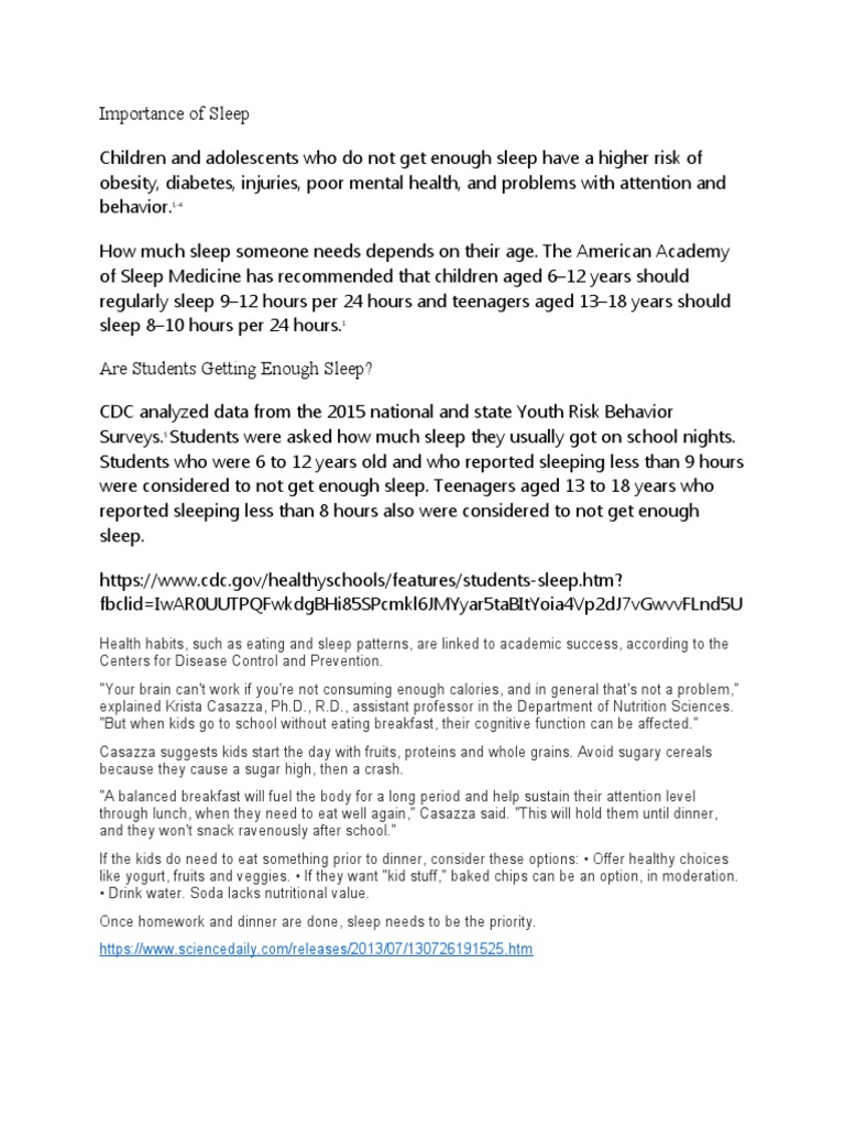 Sleeping Pattern | PDF | Sleep | Sleep Deprivation