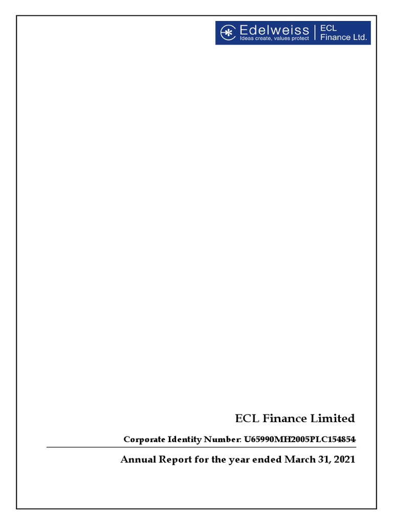 ECL Finance 2021 Annual Report | PDF | Internal Control | Risk Management