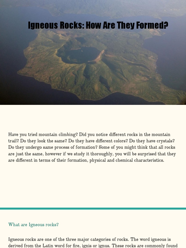 Igneous Rocks - How Are They Formed | PDF | Igneous Rock | Rock (Geology)