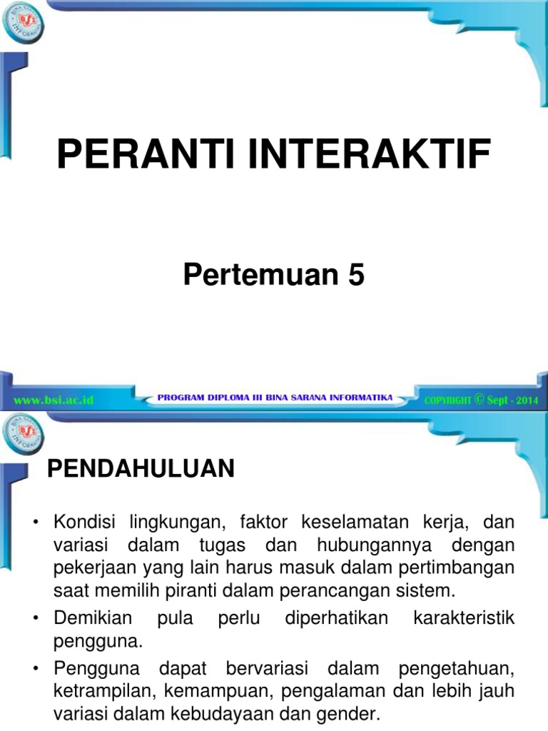 Peranti Interaktif: Pertemuan 5 | PDF | Komputer