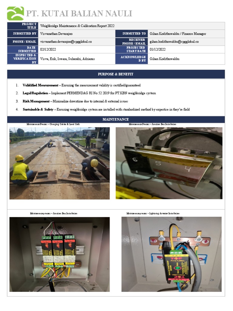 PT. KBN WB Calibration Report | PDF | Calibration