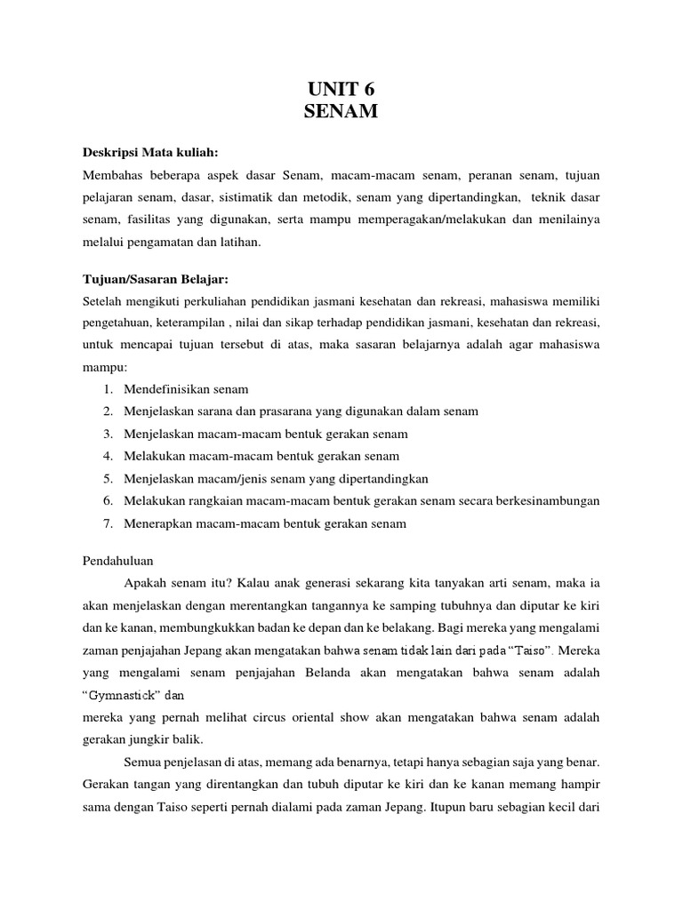 Unit 6 Lanjutan Penjaskesrek | PDF