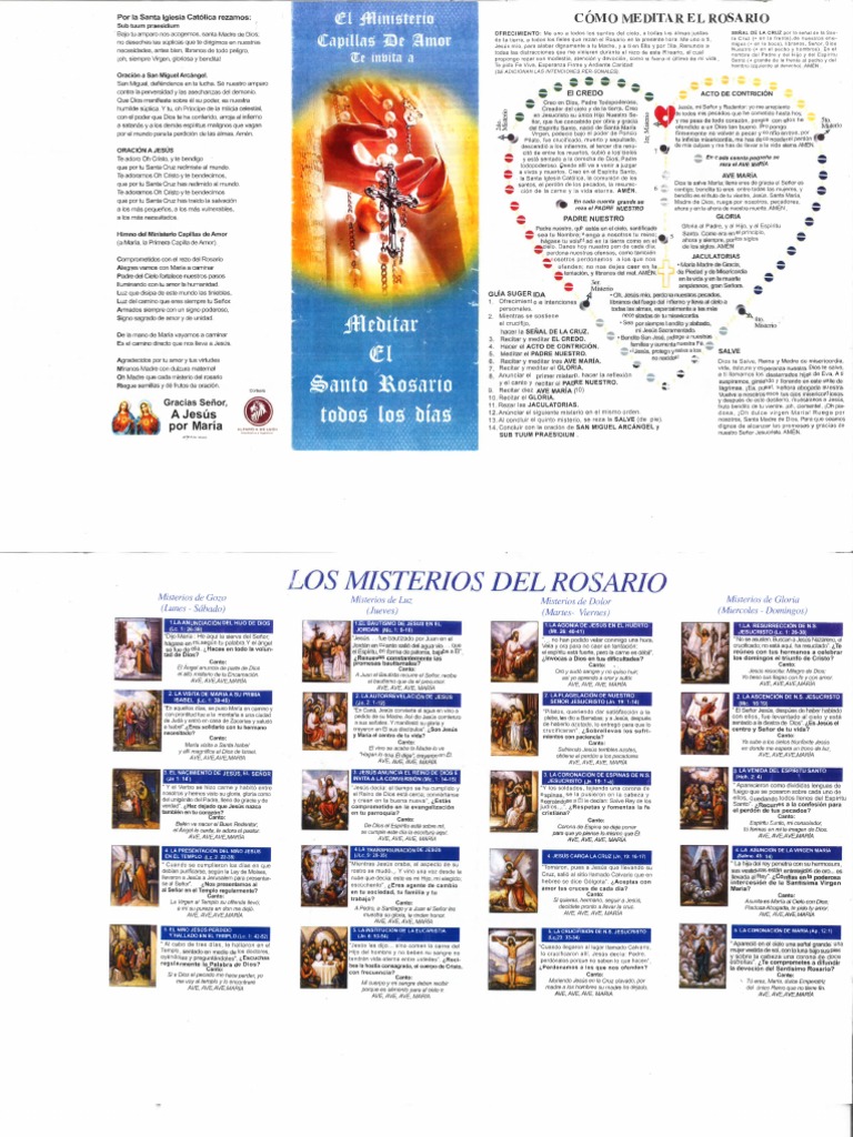 Como Rezar El ROSARIO | PDF