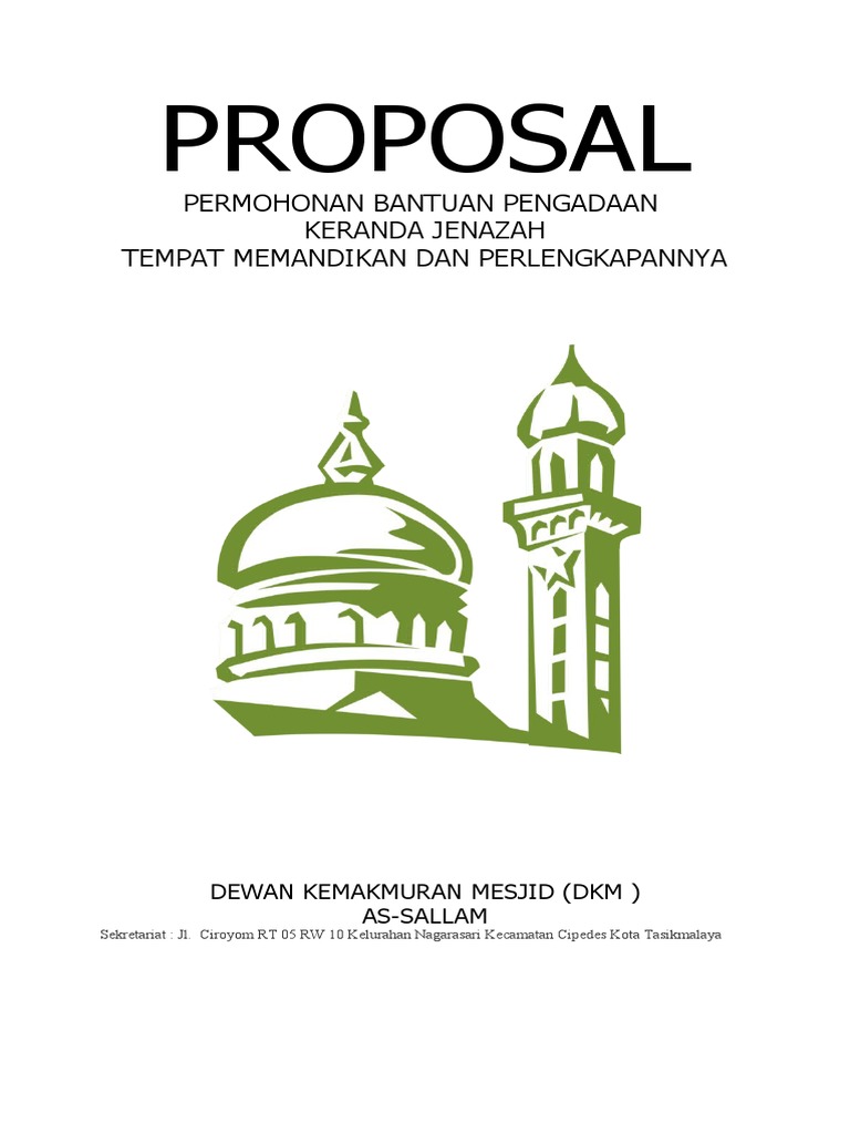 COP PROPOSAL Keranda Jenazah Ciroyom | PDF