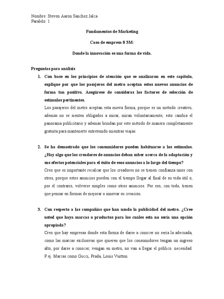 Metro Caso 3 | PDF