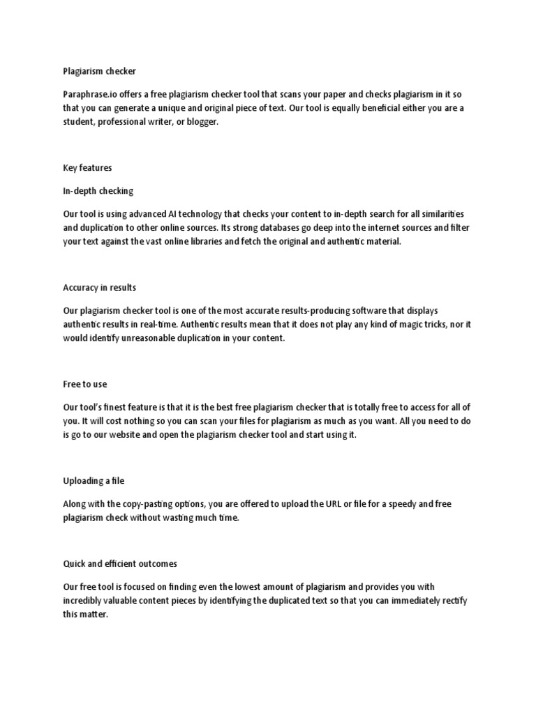 Plagiarism Checker | PDF