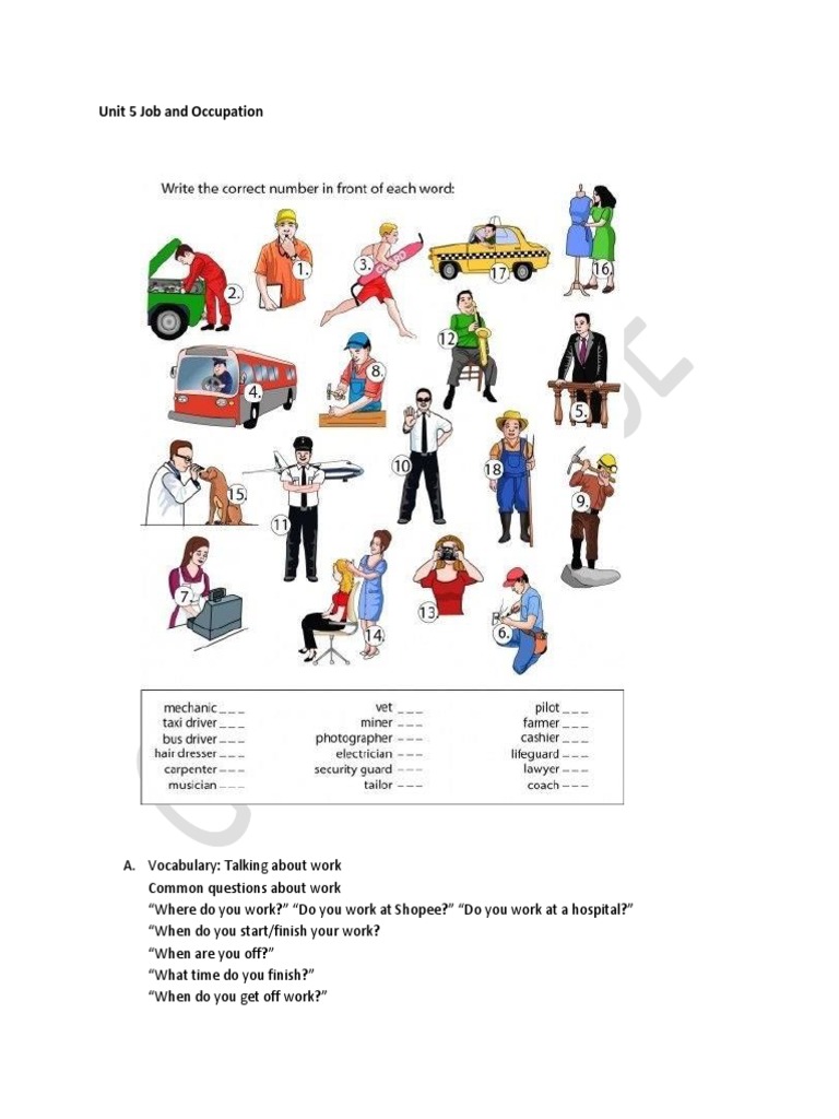 Unit 5 Job and Occupation | PDF | Overtime | Shift Work