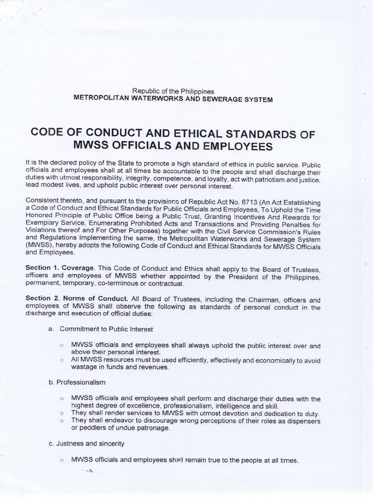 Code of Conduct No Gift Policy | PDF