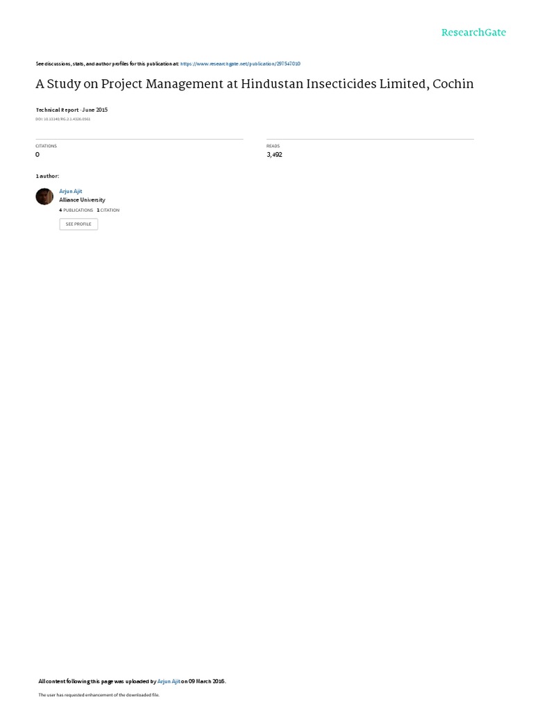 Arjun Internship Report | PDF | Pesticide | Agriculture