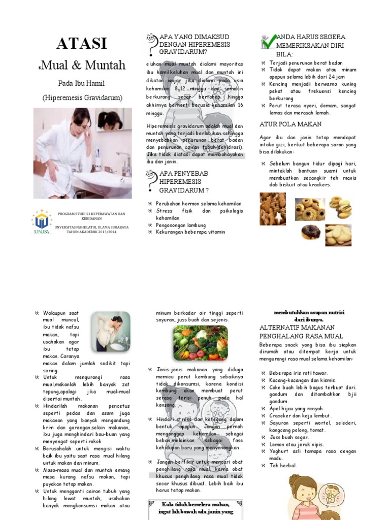 Leaflet Hiperemesis Gravidarum-Fix | PDF