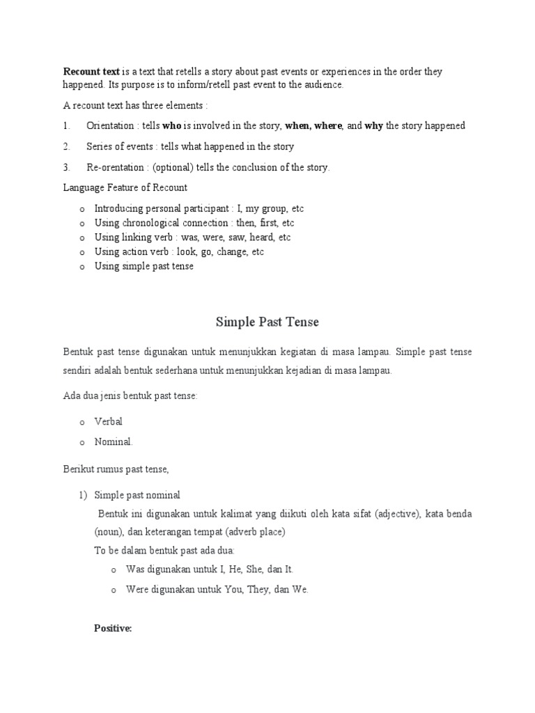 Recount Text | PDF | Language Arts & Discipline