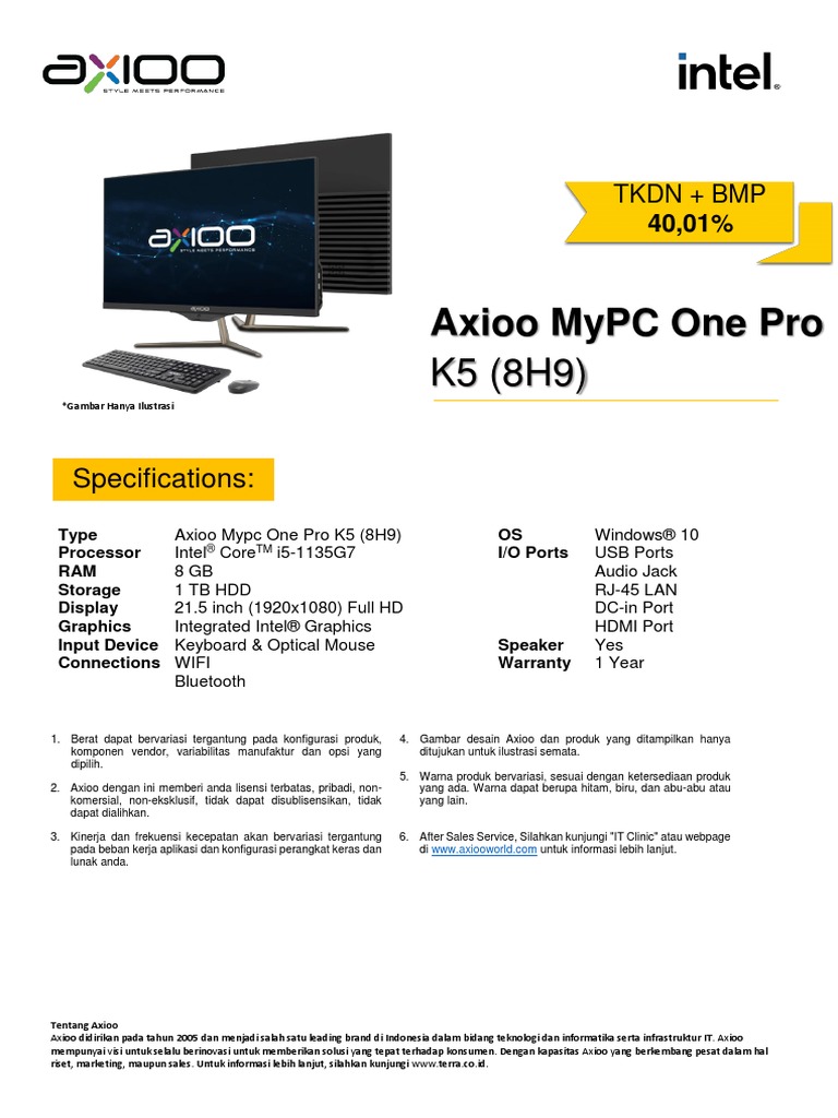 Axioo Mypc One Pro K5 (8H9) | PDF