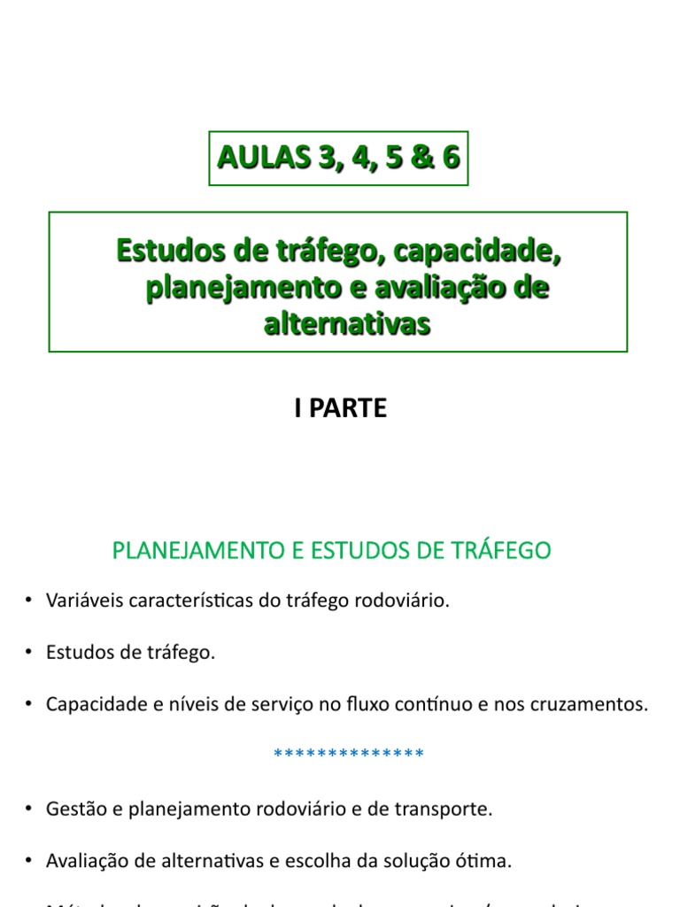 Aula 3,4 CV622 Estradas I Professor Pedro Perez | PDF