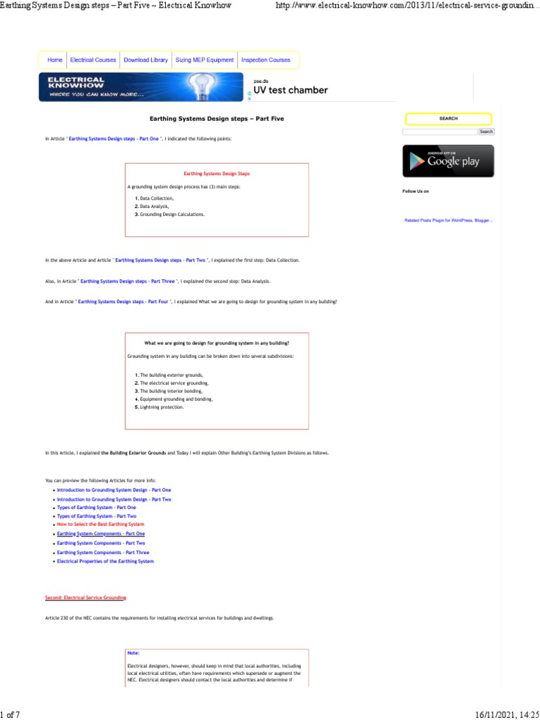 Earthing Systems Design Steps - Pt.5 | PDF | Physical Quantities | Manufactured Goods