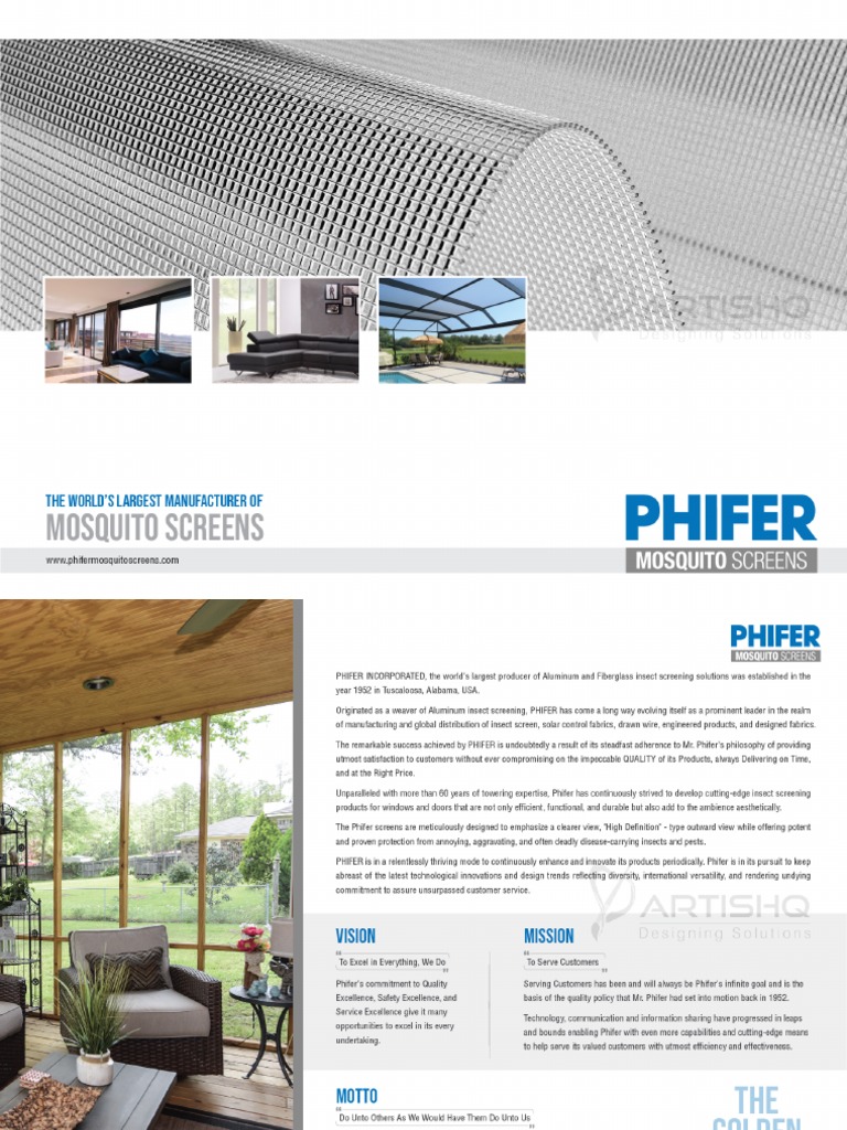 Phifer Catalogue - Mosquito Screens | PDF