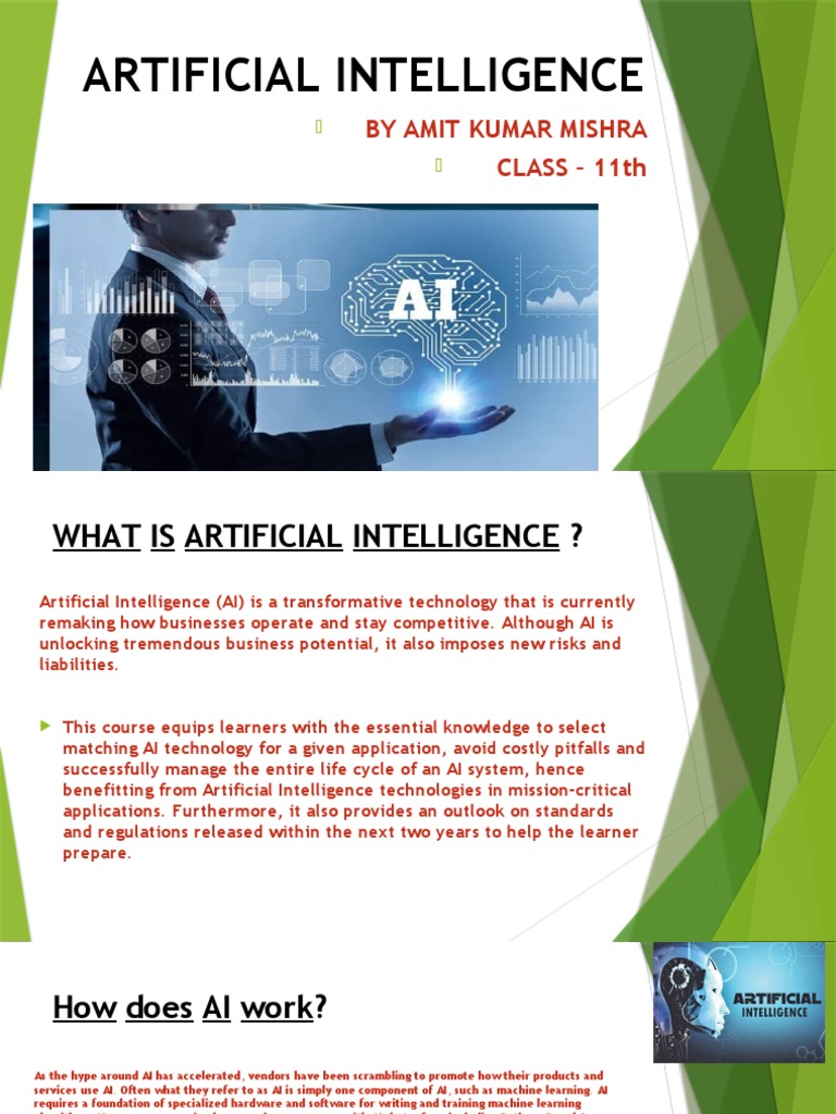 On Artificial Intelligence by - Amit Kumar Mishra | PDF | Artificial Intelligence | Intelligence ...
