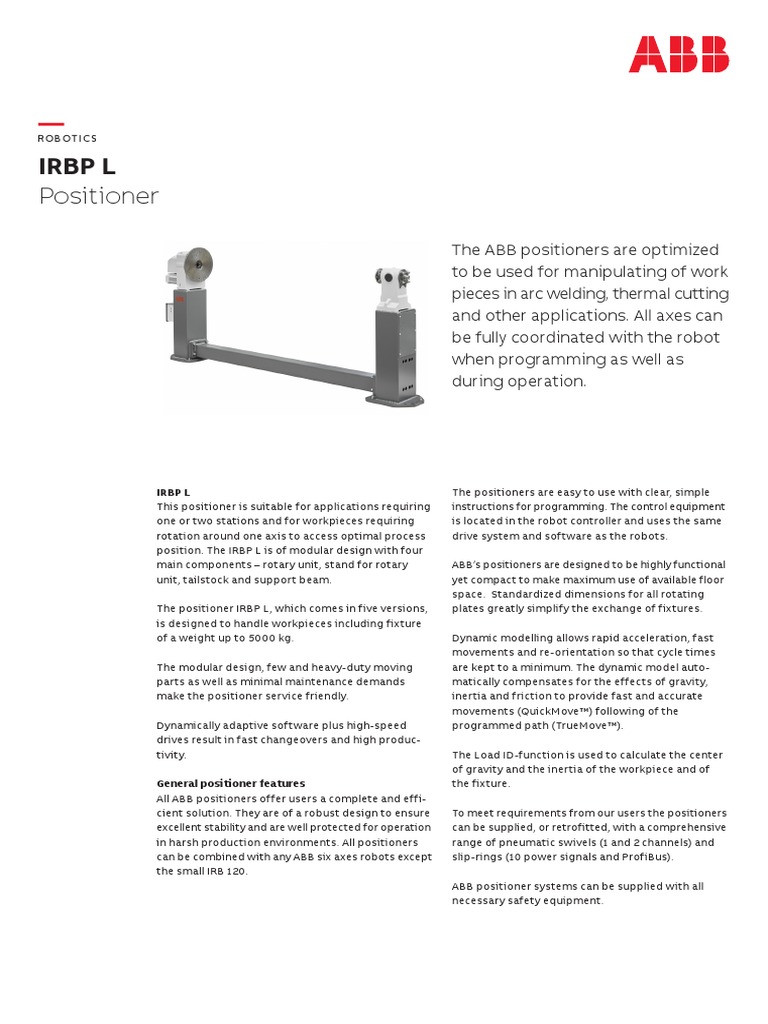 IRBP-L Datasheet PR10112EN RevD | PDF | Rotation Around A Fixed Axis ...