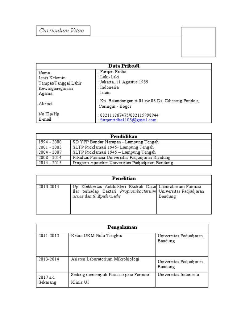 CV Utk Kaji Etik-Dikonversi | PDF
