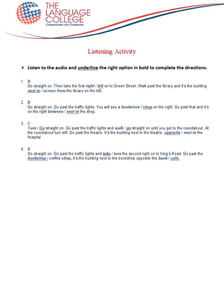 Listening Activity LEVEL II 1 | PDF