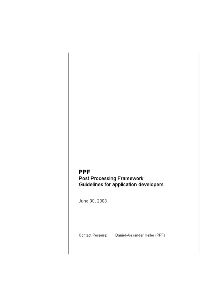Ppf Implementation Guide Pdf Class Computer Programming Method