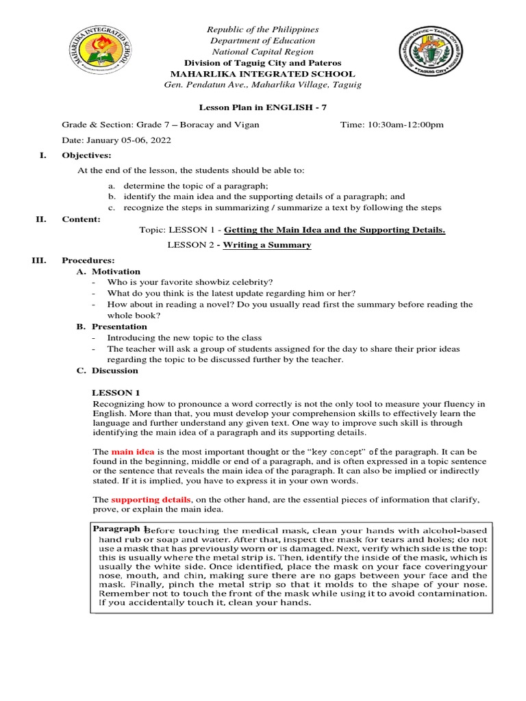 LP - 01-05to06-2023 - Module 5 - Lesson 1&2 | PDF | Distance Education ...