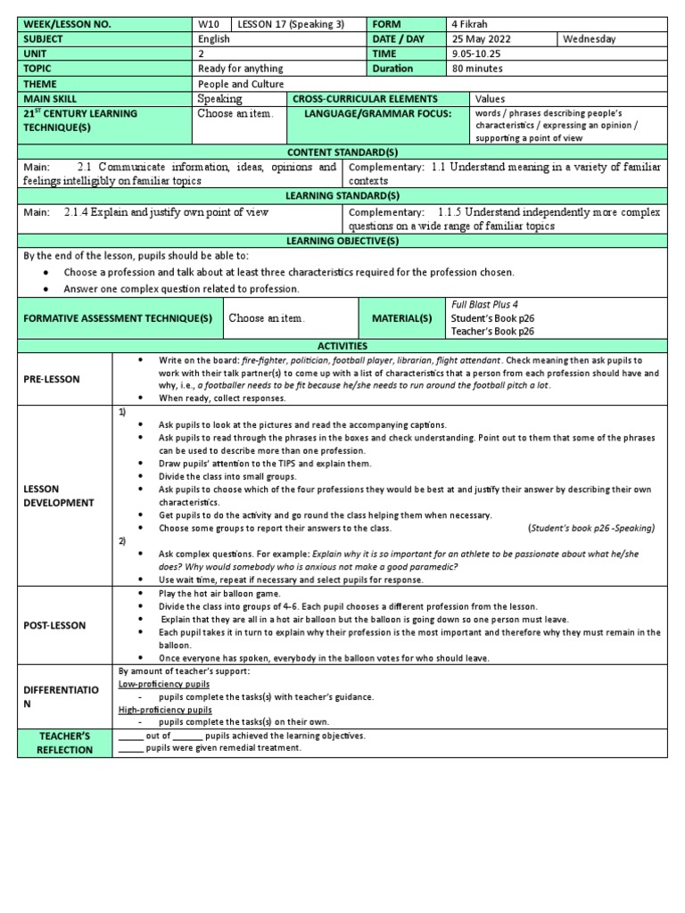 Full Blast Plus 4: Student's Book p26 Teacher's Book p26 | PDF | English Language | Teachers