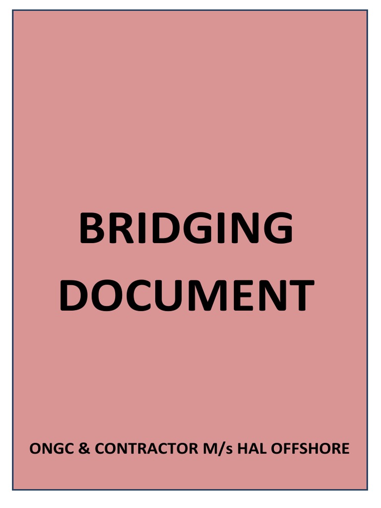 Bridging Document KMP | PDF | General Contractor | Pipeline Transport