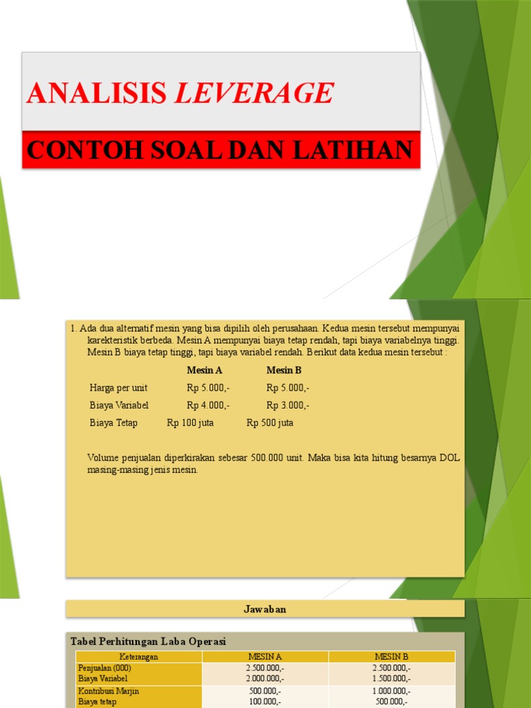 Meet 10 - Analisis Leverage (Contoh Soal) - Upload | PDF