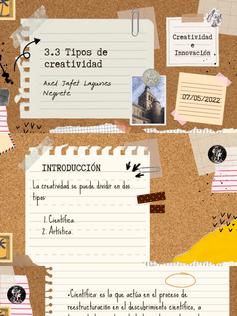 3.3 Tipos de Creatividad | PDF | Creatividad | Pensamiento