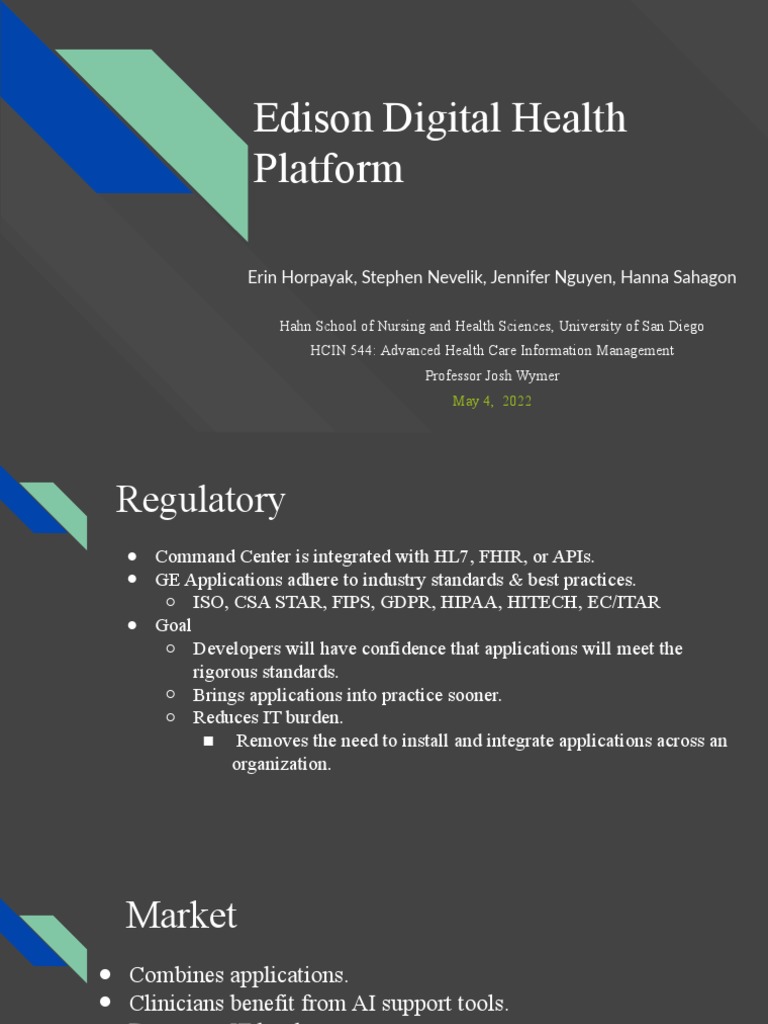Overview of Edison Digital Health Platform | PDF | Health Care | Medicine