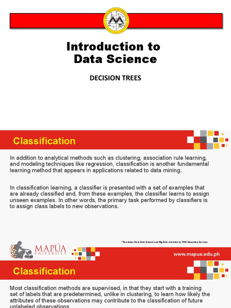 Lesson 10 Decision Trees | PDF | Statistical Classification | Dependent And Independent Variables