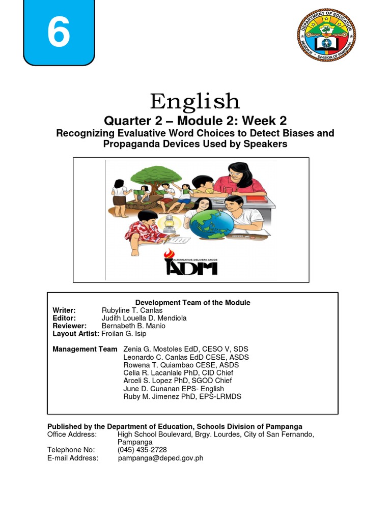 Eng6 - Q2 Module 2 - Week2 DETECTING BIASES AND PROPAGANDA DEVICES - Removed | PDF | Propaganda ...