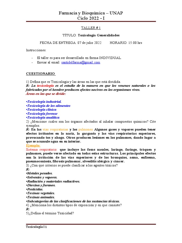 TOXICOLOGIA Stefany | PDF | Toxicología | Toxicidad