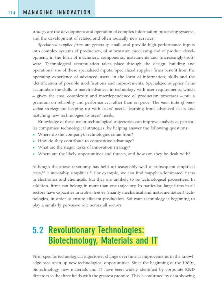 MANAGING INNOVATION Tidd 194 200 | PDF | Biotechnology | Materials Science