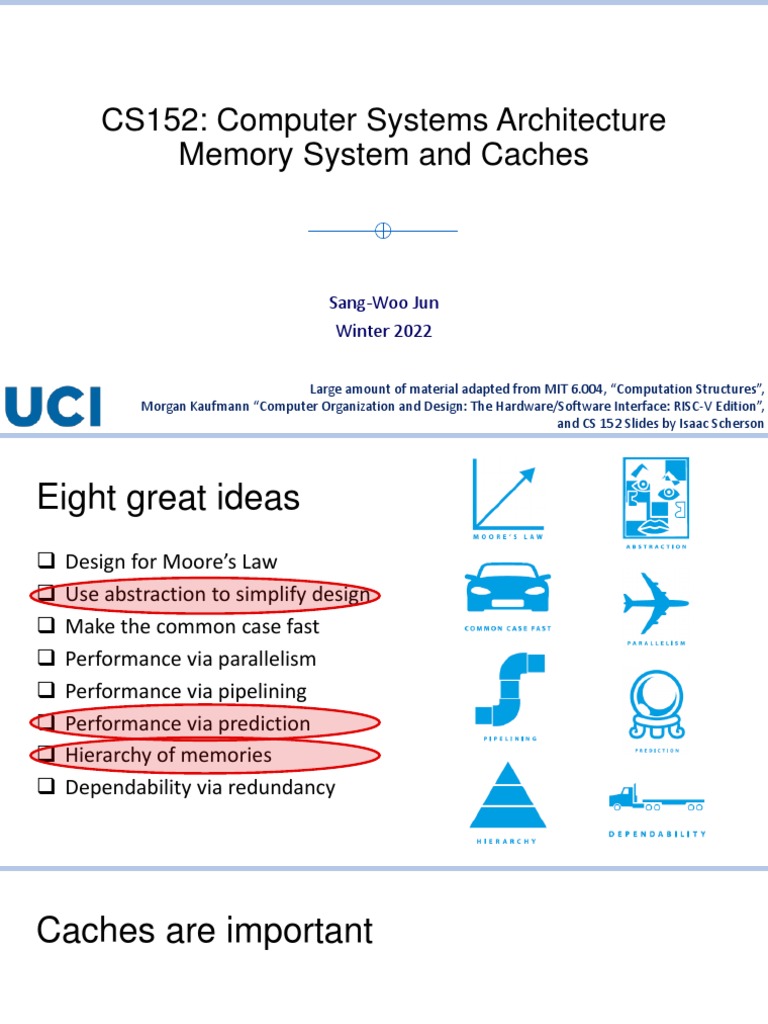 Lec8 - Caches | Download Free PDF | Cpu Cache | Random Access Memory