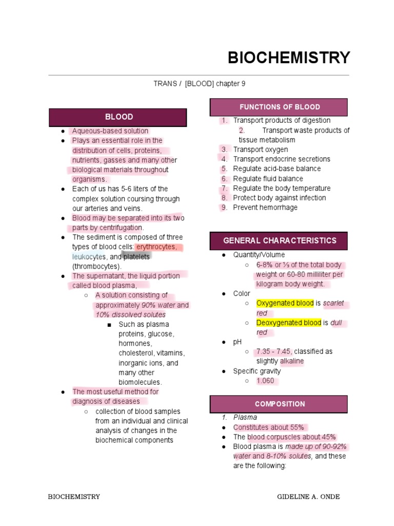 Blood Transes | PDF | Blood | Chemistry