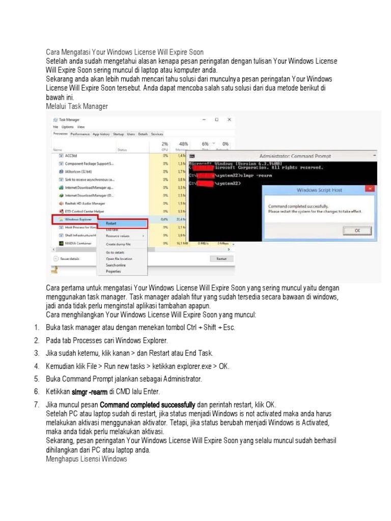 Cara Atasi Windows License Expire Soon | PDF | Karier & Perkembangan