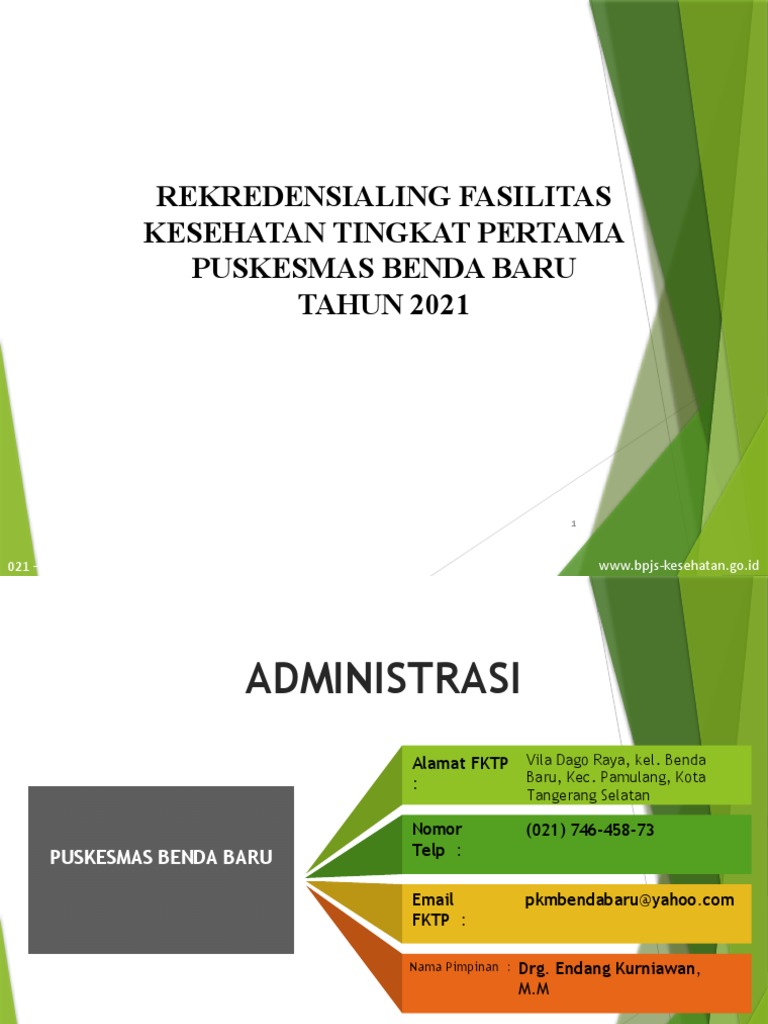 (PRESENTASI) Rekredensialing BPJS Puskesmas Benda Baru 2021 | PDF