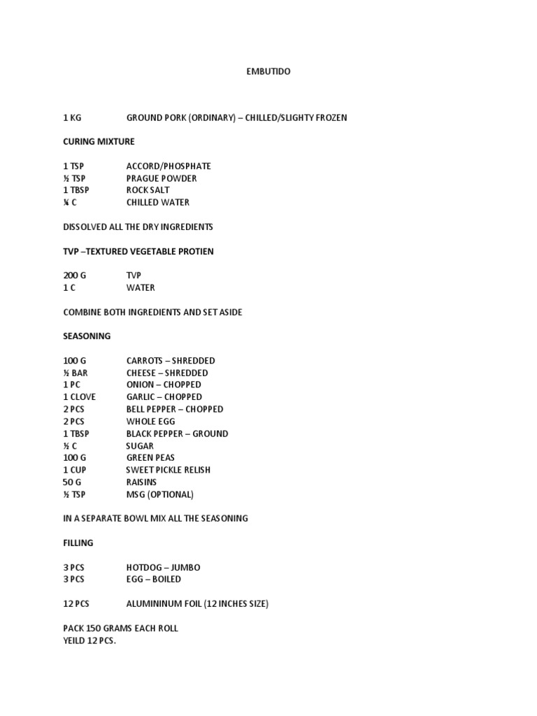Food Processing Recipes | PDF | Foods | Cuisine