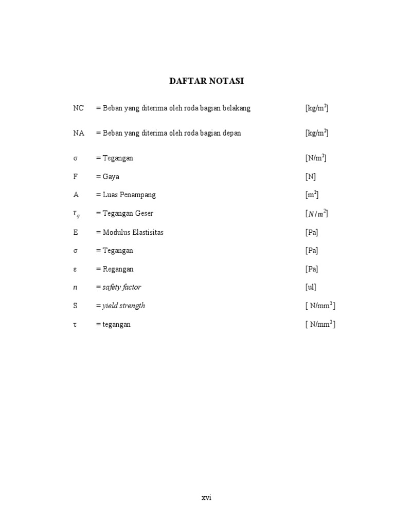 10 Daftar Notasi | PDF