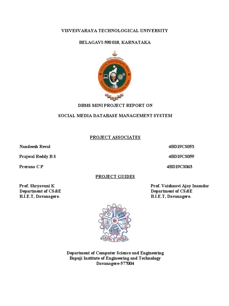 Dbms Draft Report | PDF | Databases | Conceptual Model Dbms Draft Report | PDF | Databases | Conceptual Model