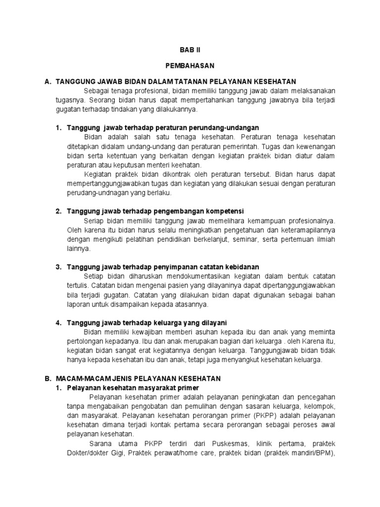 Tugas PPB Tanggungjawab Bidan 2 | PDF