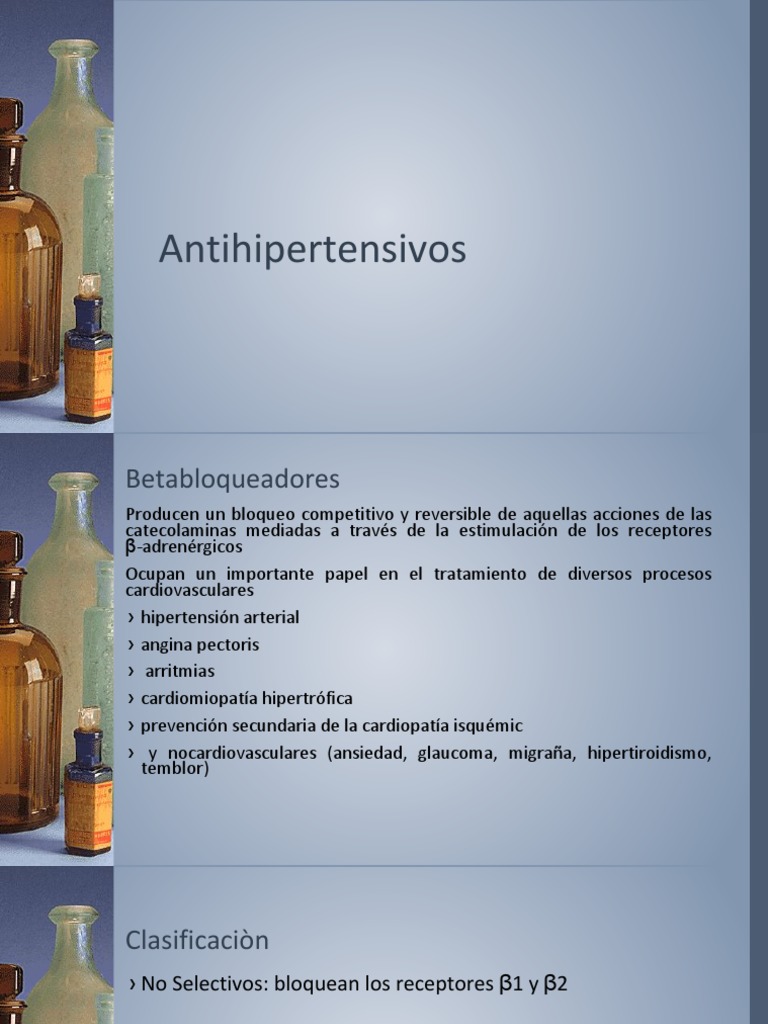 Antihipertensivos | PDF | Farmacocinética | Hipertensión