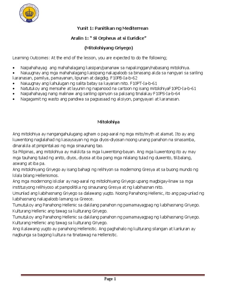 Module Fil 10 Q 1 Jennifer | PDF