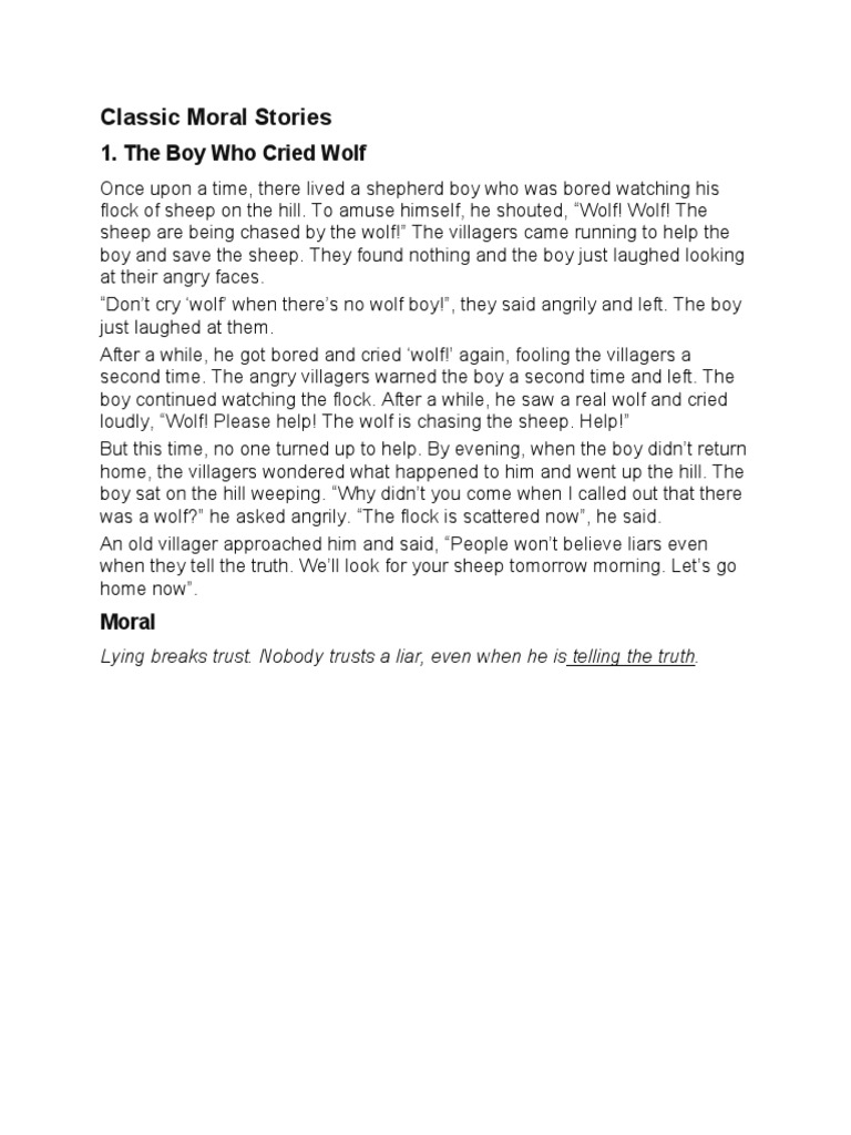 Classic Moral Stories | PDF