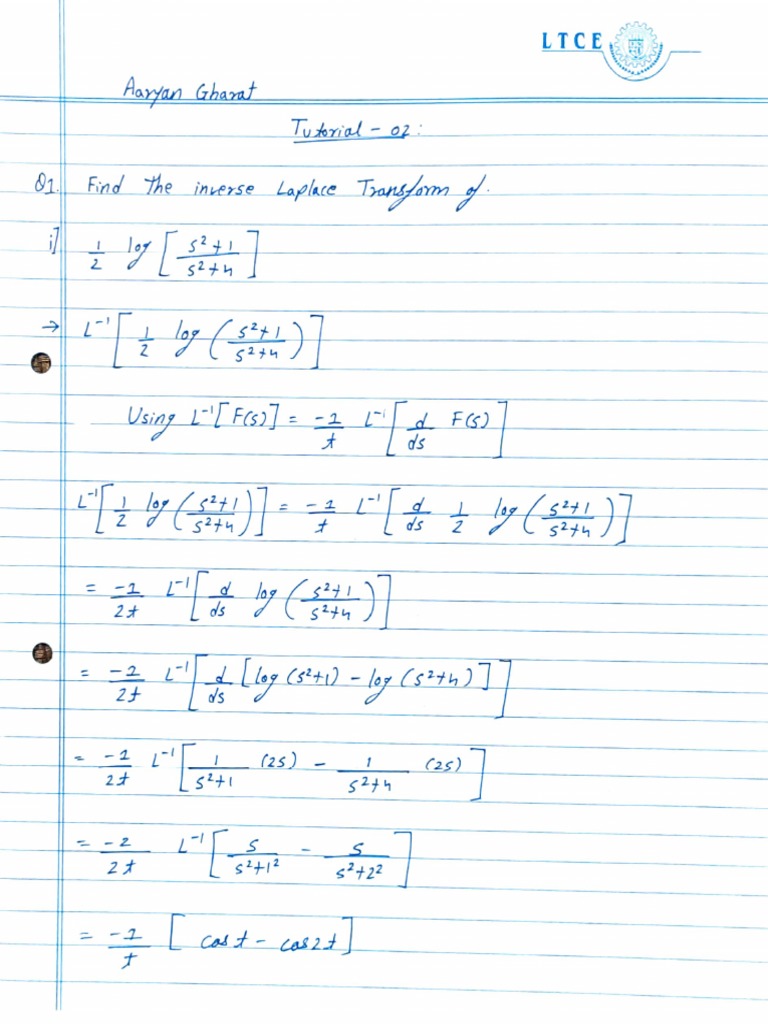 M3 (TUT-2) DSE Aaryan Gharat | PDF | Fourier Analysis | Harmonic Analysis