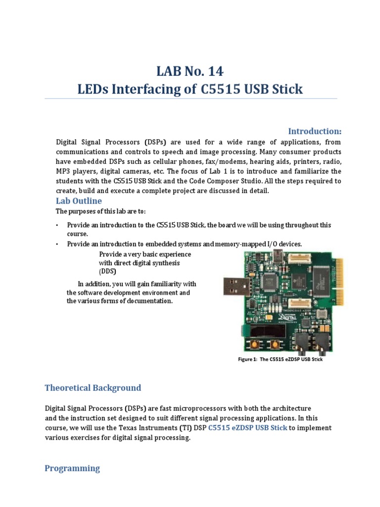 DSP Lab 12 | PDF | Input/Output | Digital Signal Processor