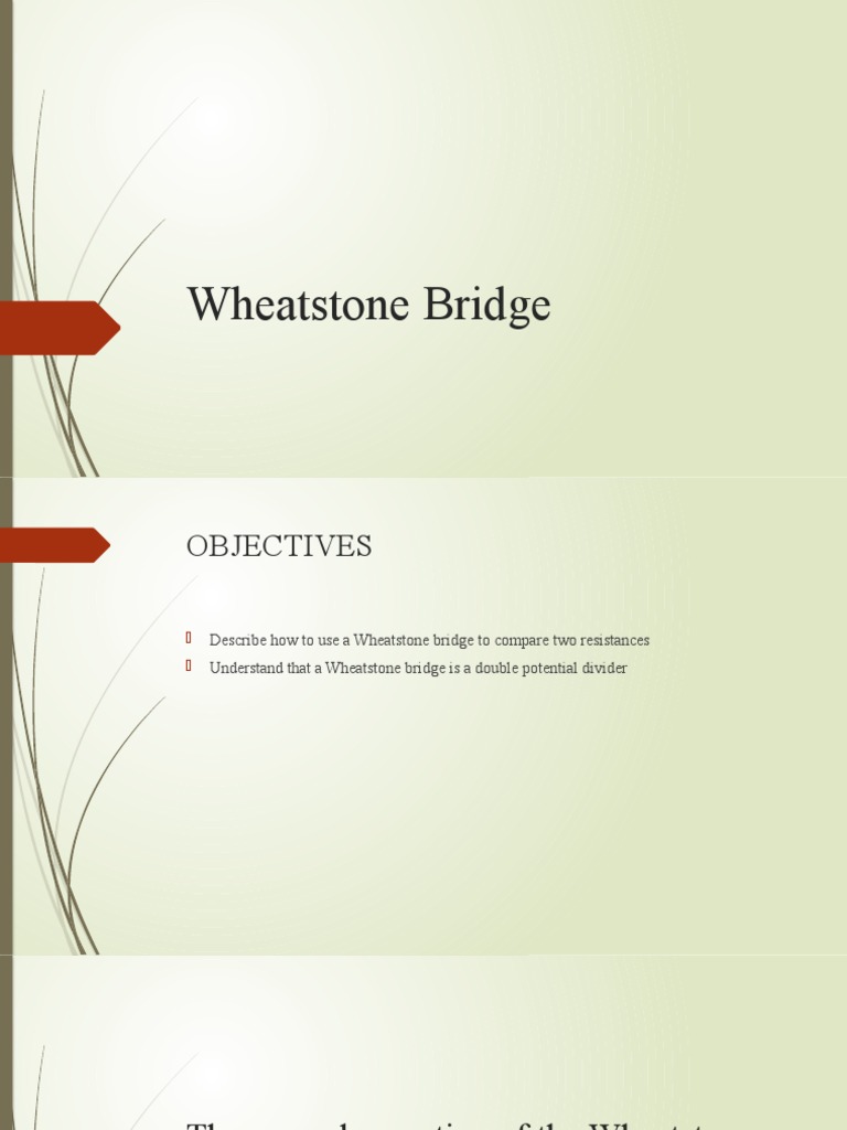 Wheatstone Bridge Notes | PDF