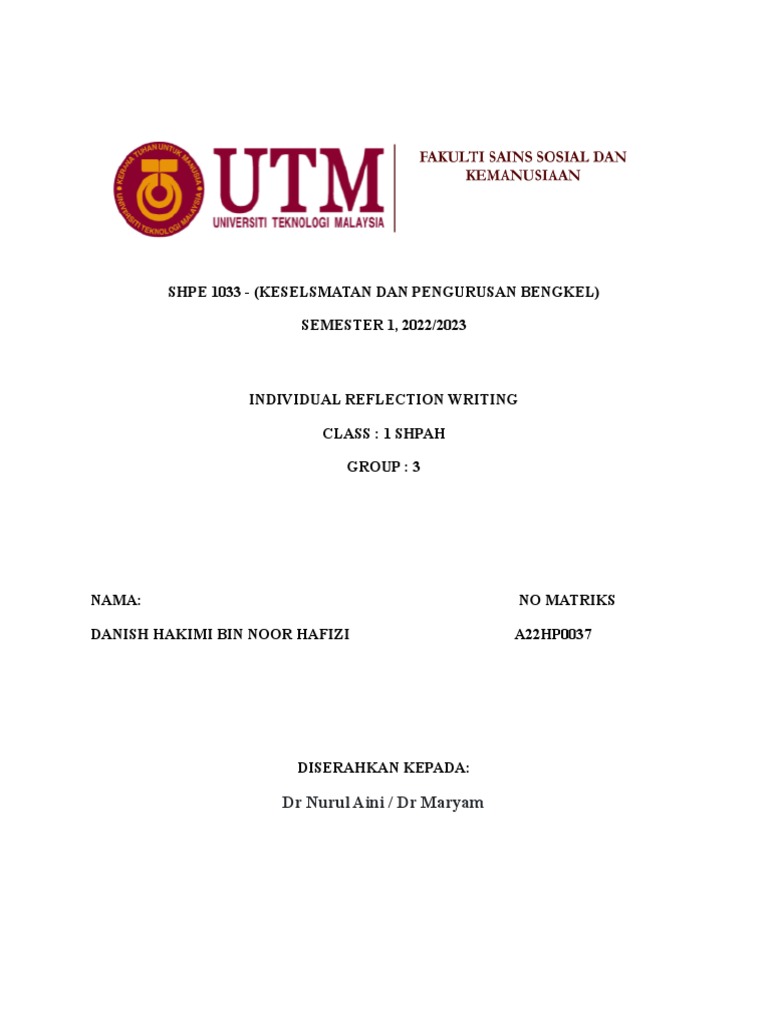 Individual Reflection Writing | PDF